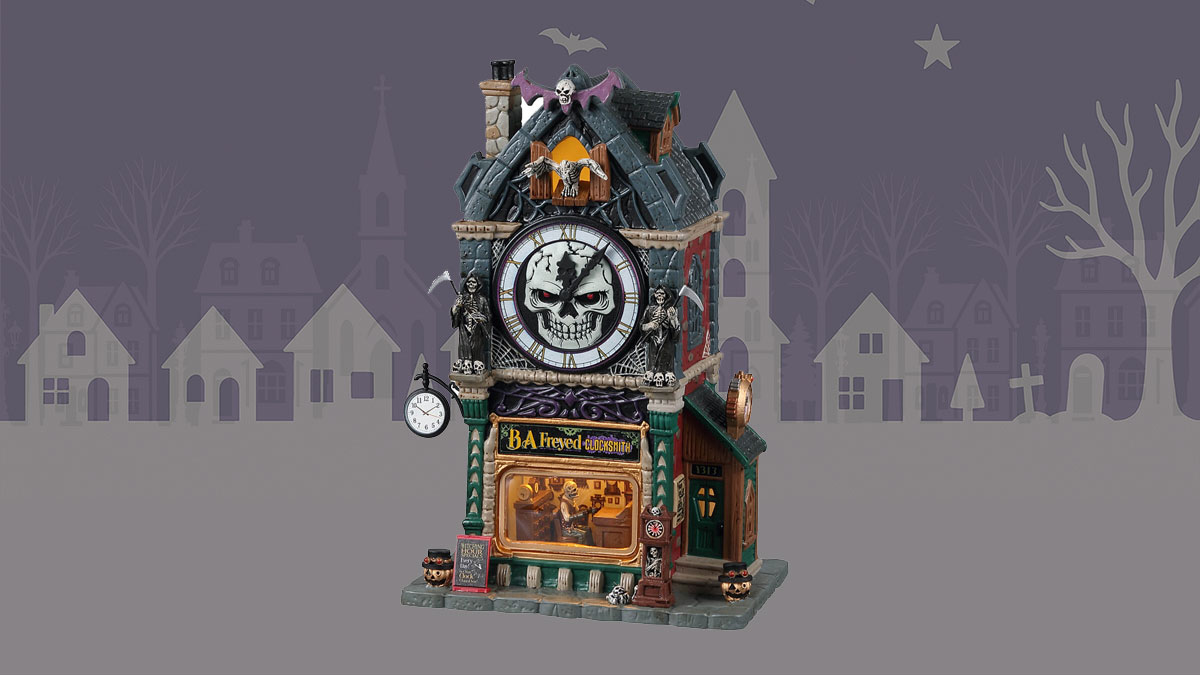 B.A. Freyed Clocksmith – Lemax Spooky Town 2024